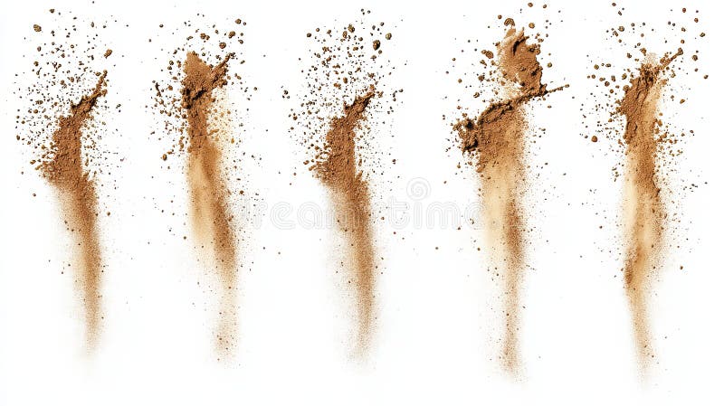 Brown Powder Explosion Collection Stock Photo - Image of splash, brown ...