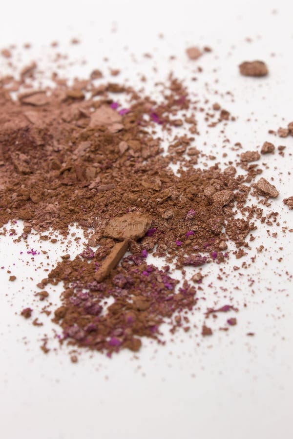 Brown Powder Eyeshadow on a White Background Stock Image - Image of ...