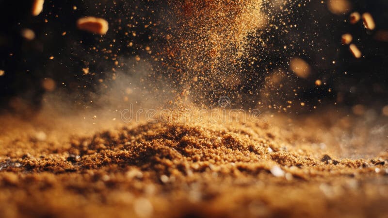 Brown Powder Spice Texture Background Stock Illustration - Illustration ...