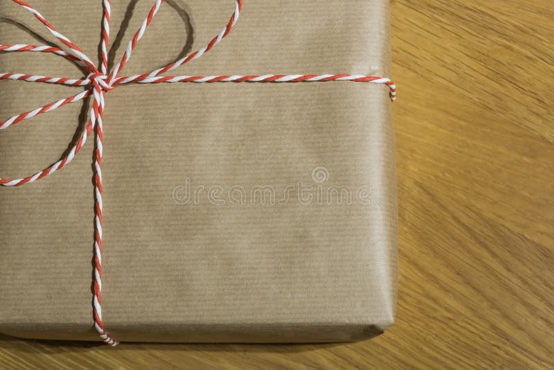 A brown present gift stock photo. Image of birthday, paper - 83017394