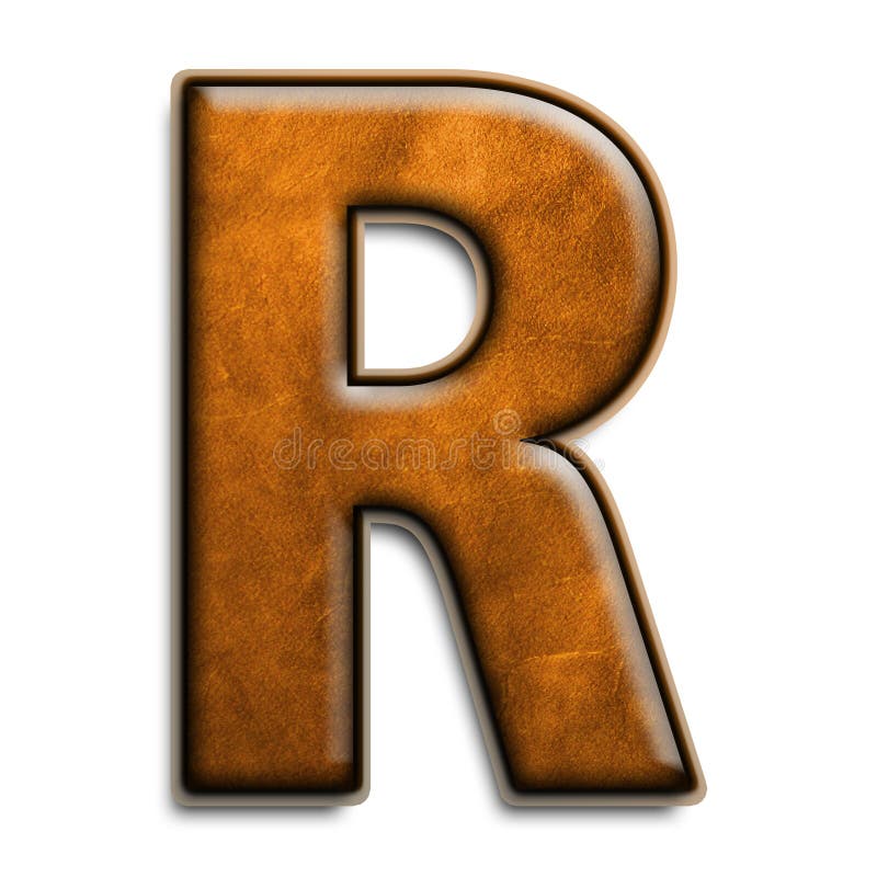 Brown R de cuero stock de ilustración. Ilustración de vinilo - 4815896