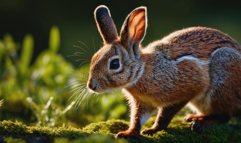 White Rabbit Brown Stripe Back Stock Photos - Free & Royalty-Free Stock ...