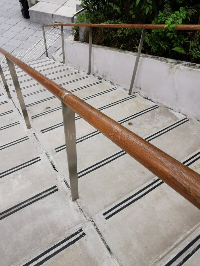 Brown Railing with ground stock image. Image of baluster - 224718145