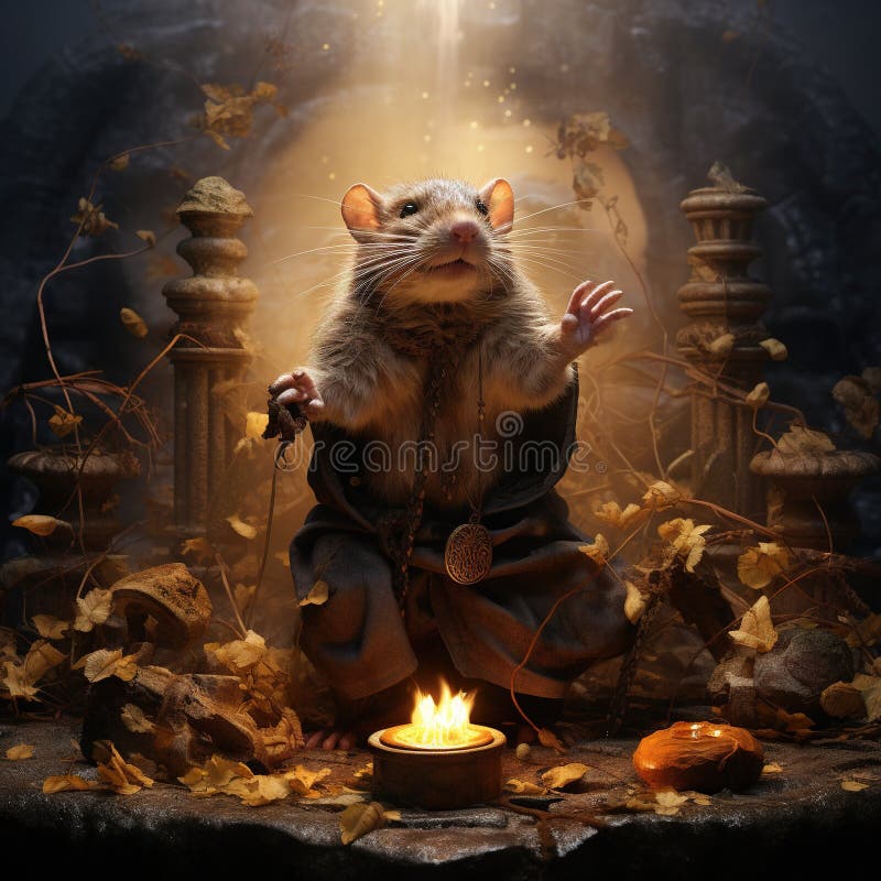 Brown Rat, Rattus Norvegicus Made with Generative AI Illustration Stock ...