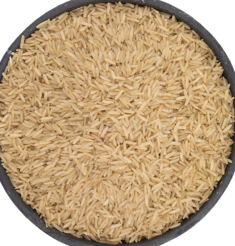 Brown Raw Rice stock photo. Image of long, lentils, isolated - 105731170
