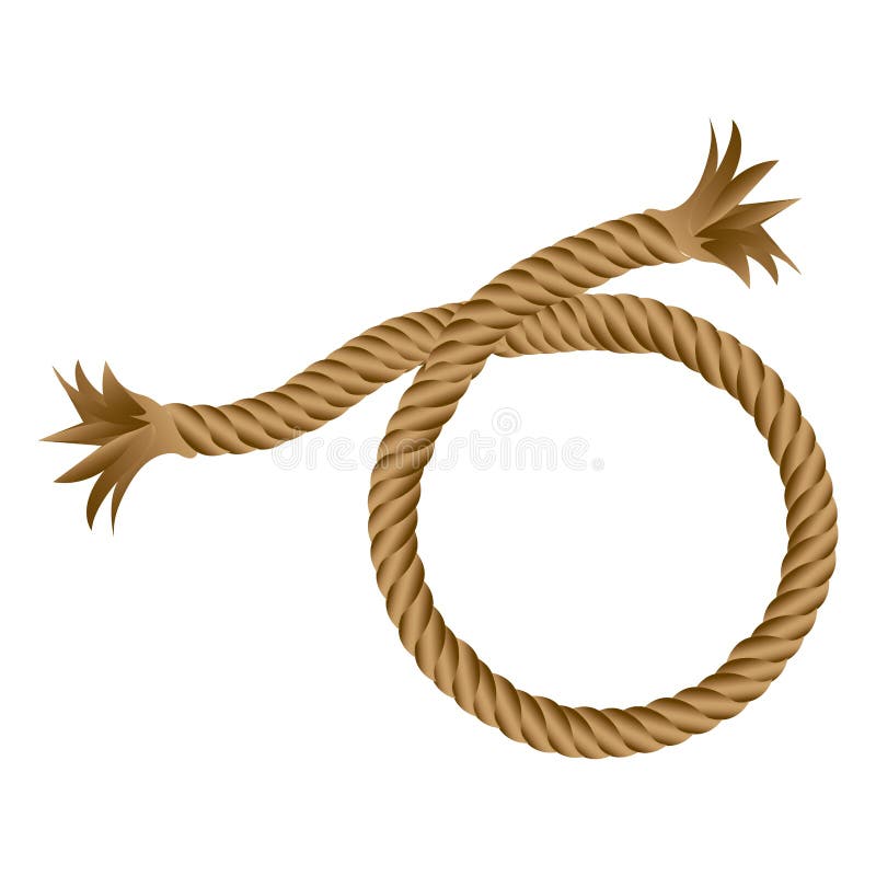 Brown Realistic Break Rope Icon Stock Illustration - Illustration of ...