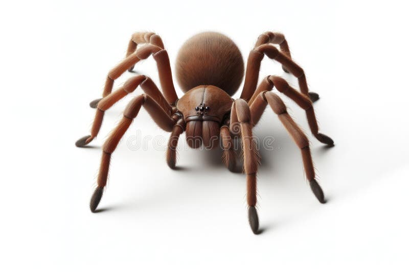 Brown Recluse Spider Isolated on Solid White Background. Ai Generative ...