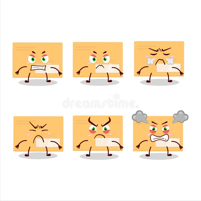Angry Brown Crayon in the Cartoon Column Stock Vector - Illustration of ...