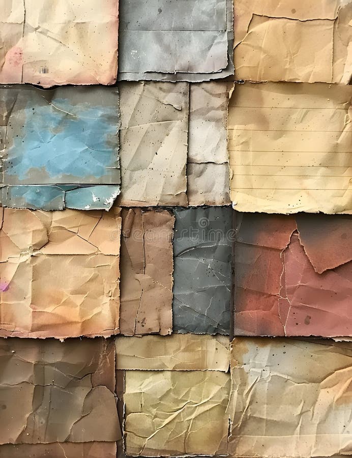 Brown Rectangles of Cardboard Stacked for Wall Art, Building Material ...