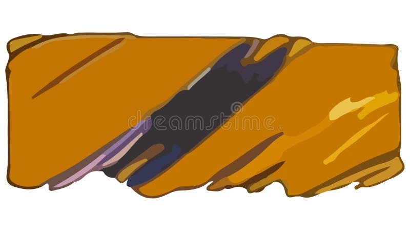 Brown Rectangular Shape with Diagonal Brush Strokes in Grunge Style ...