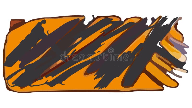 Brown Rectangular Shape with Diagonal Brush Strokes in Grunge Style ...