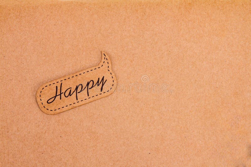 Brown Recycle Paper Happy Label Stock Photo - Image of antique, recycle ...