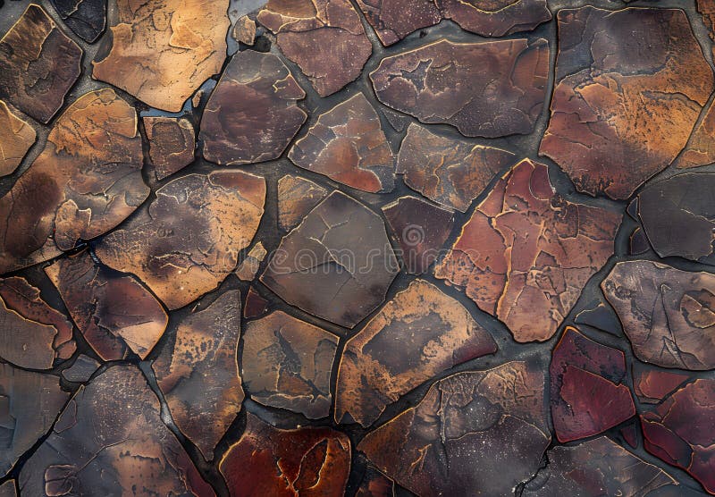 Brown & Red Stone Pattern Floor Texture Stock Illustration ...