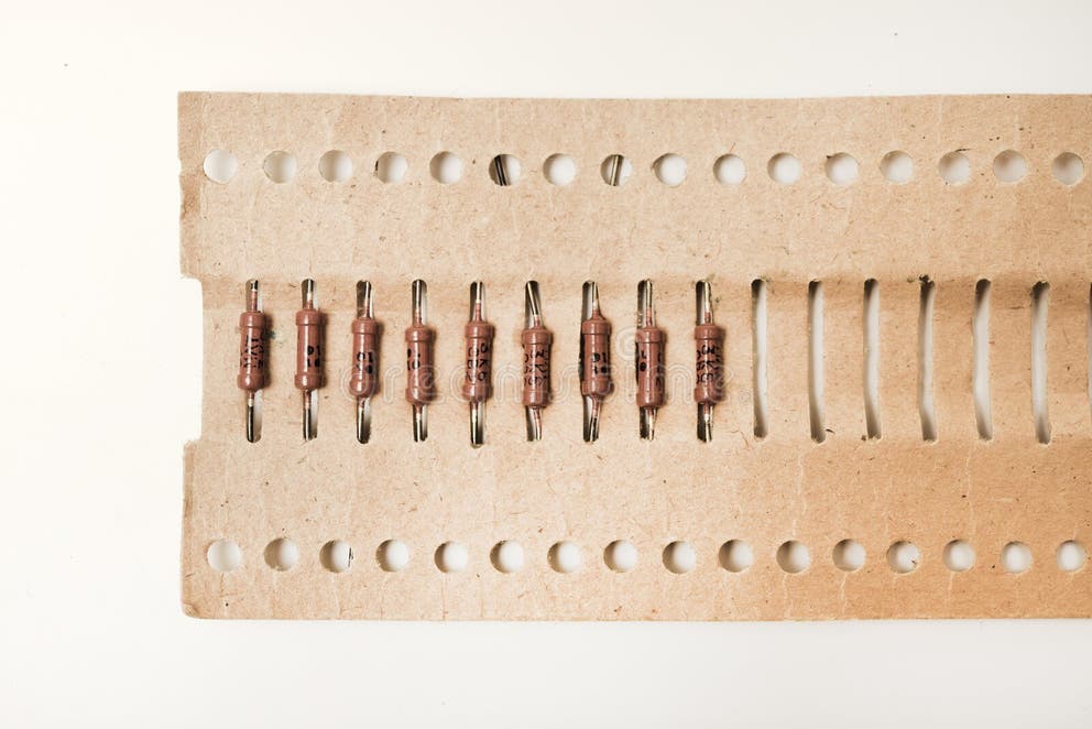 Brown Resistor in a Paper Package. the Electronic Component Stock Image ...