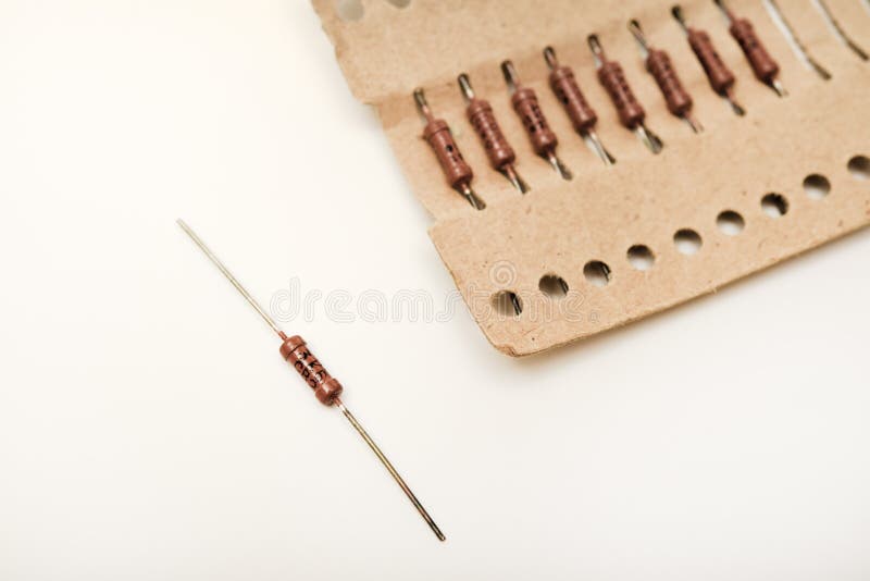 Brown Resistor in a Paper Package. the Electronic Component Stock Image ...