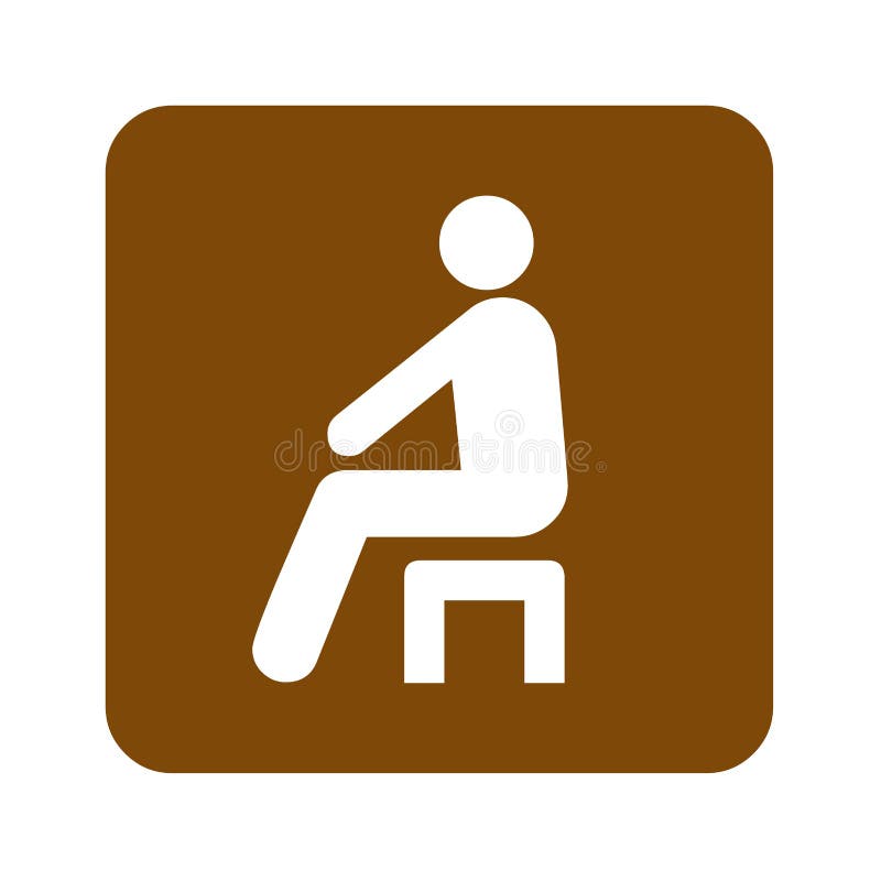 Brown Rest Stop Recreational Sign Stock Illustration - Illustration of ...