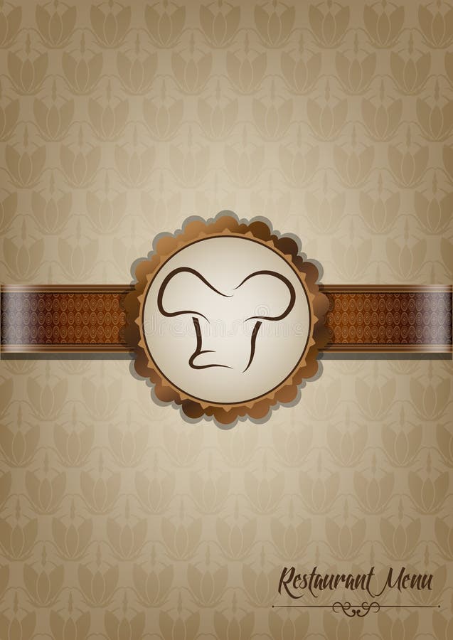 Brown Restaurant Menu Design Stock Illustration - Illustration of ...