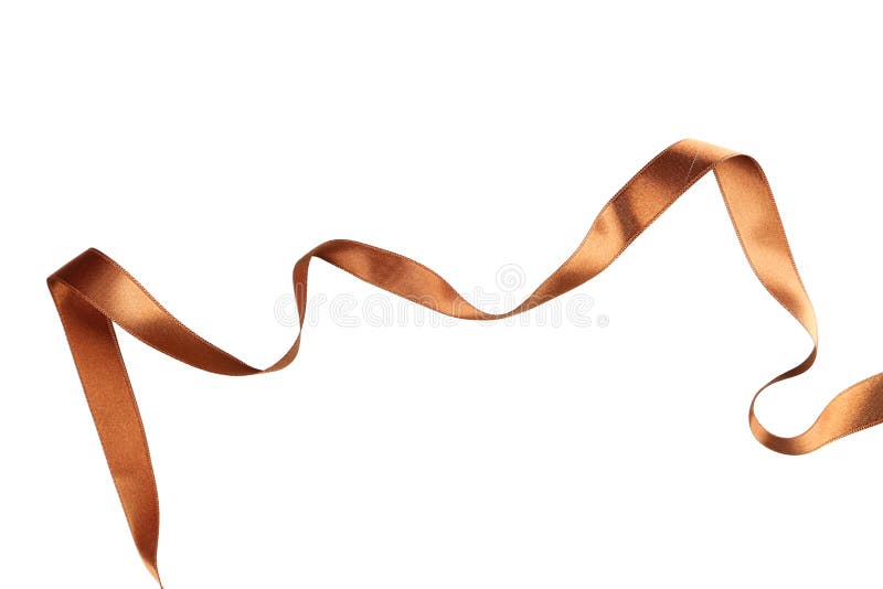 Brown Ribbon Over Vintage Gift Old Paper Background Stock Photo - Image ...