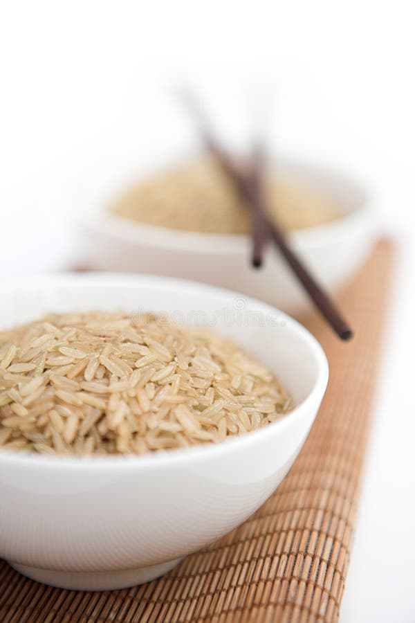 Brown rice stock photo. Image of food, grain, ceramic - 2391048
