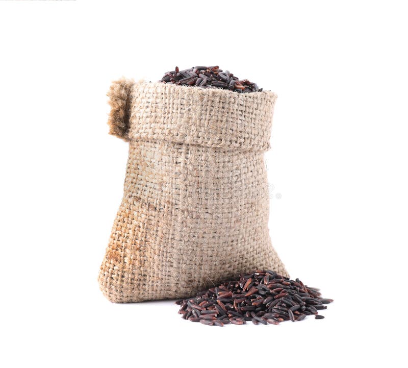 Brown rice in bag stock image. Image of brown, grain - 169408671