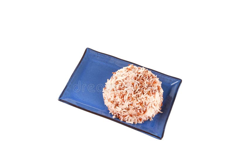 Brown Rice in Cup on a White Background. Stock Image - Image of chinese ...