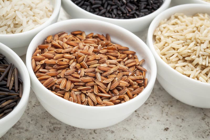 Brown rice grain stock photo. Image of bowl, ceramic - 33059176