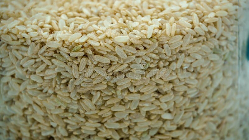 Brown Rice - Low Carbohydrate on an Isolated White Background Stock ...