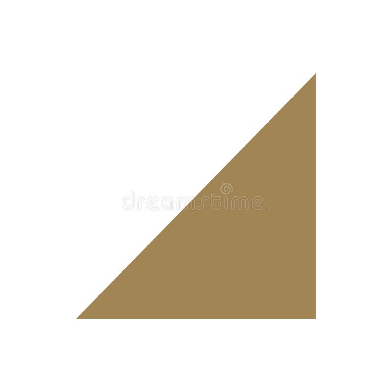 Brown Right Triangle Basic 2d Shapes Isolated, Geometric Triangle Icon ...
