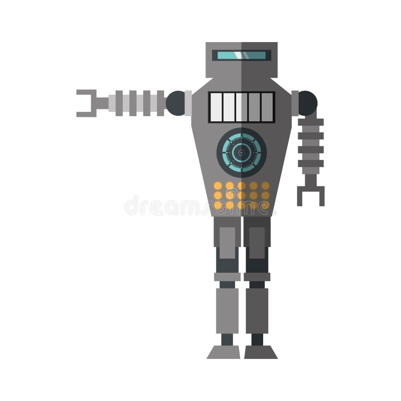 Brown Robot Technology Future Artificial Intelligence Shadow Stock ...