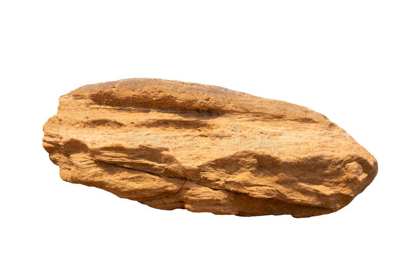 Brown Rock Isolated on White Stock Image - Image of isolated, idea ...