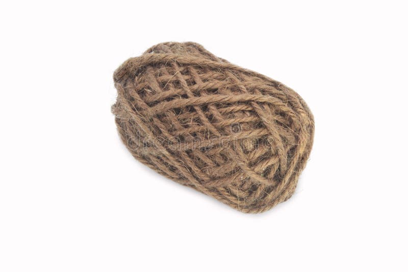 Brown Rope Coil on a White Background,with Clipping Path Stock Image ...