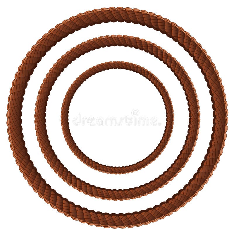 Brown rope in three sizes stock vector. Illustration of spiral - 38951288