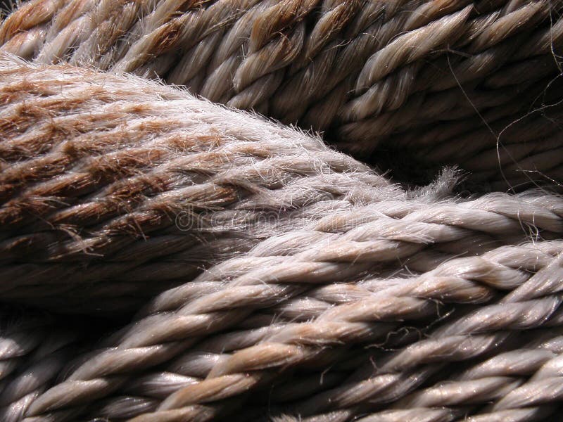 Brown ropes close-up stock image. Image of link, strong - 57474139