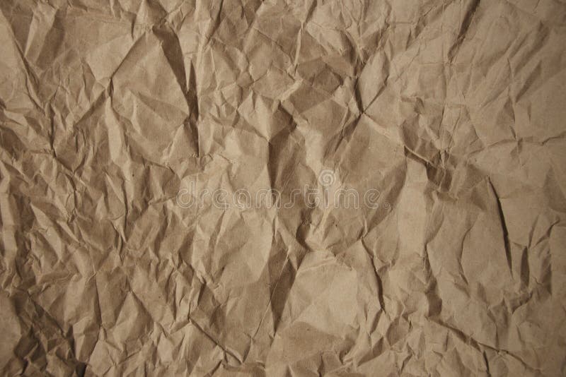 Brown Rough Crumpled Recycled Paper Texture Stock Photo - Image of ...