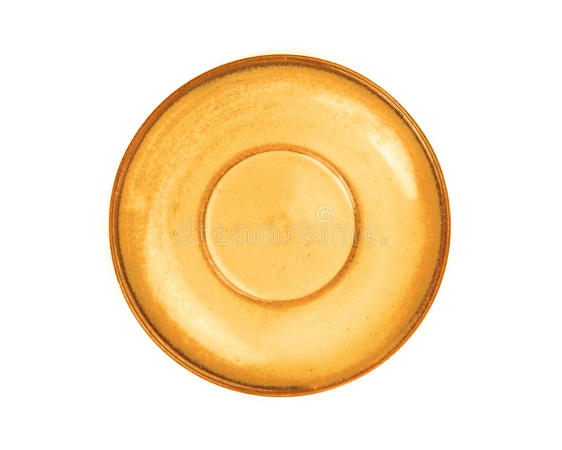 Brown round dish isolated stock photo. Image of ceramic - 21096730