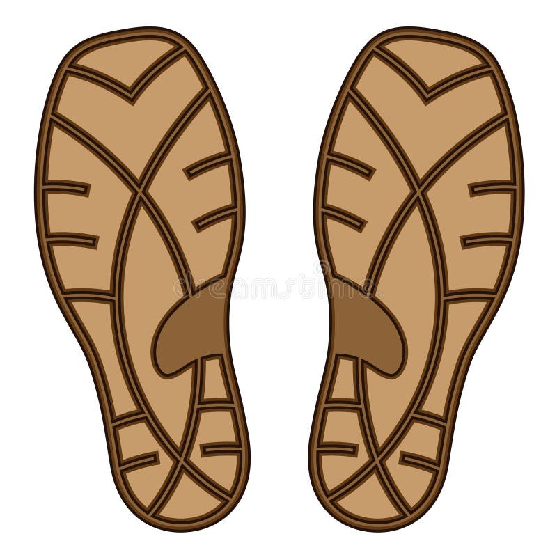 Brown rubber shoe sole stock vector. Illustration of shoe - 32477275