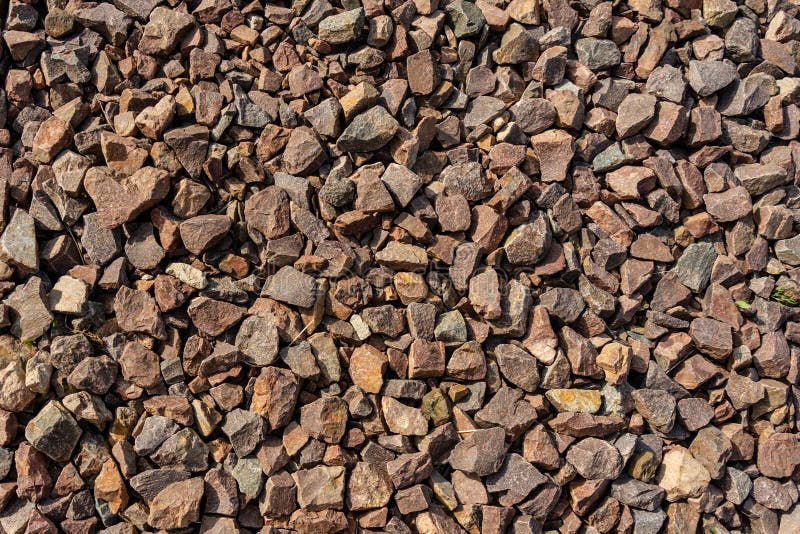Brown Rubble Texture. Gravel Pebbles Stone Background Stock Photo ...