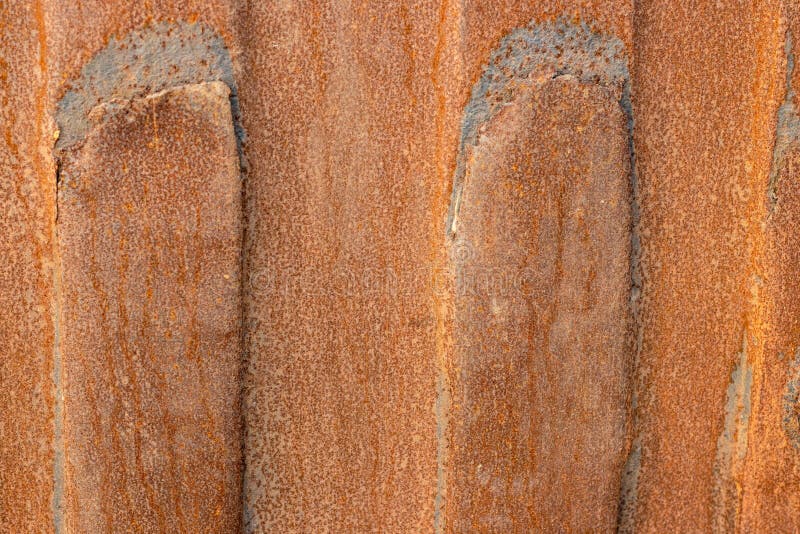 Brown Rust on an Old Abandoned Iron Sheet Surface for Background Stock ...