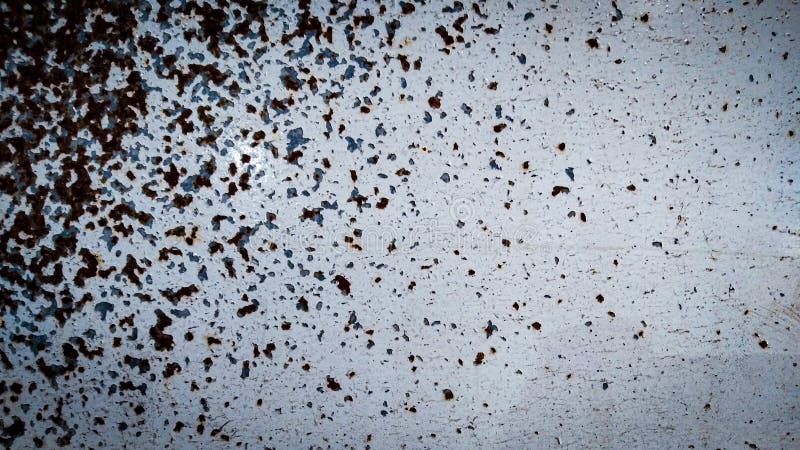 Brown Rust Spots Surface on White Painted Metal Stock Photo - Image of ...