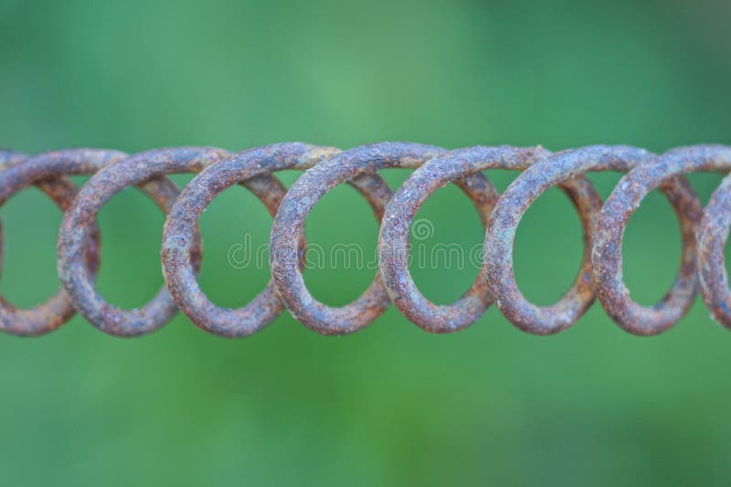 Brown Rusty Iron Wire Twisted Spiral Old Spring Stock Photos - Free ...