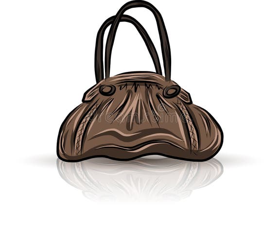 Brown sad bag stock illustration. Illustration of expensive - 43587871