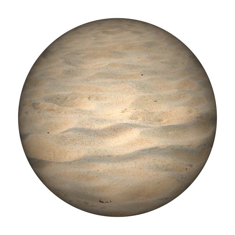 Brown Sand Sphere White Background Stock Illustration - Illustration of ...