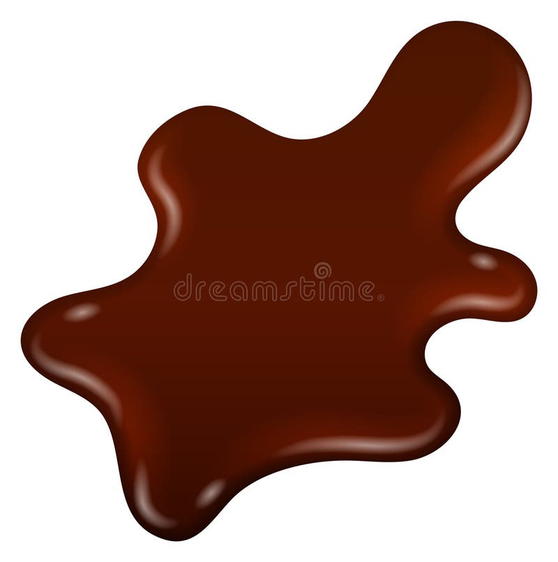 Dark Chocolate Blob. Sweet Brown Drop Splash Stock Illustration ...