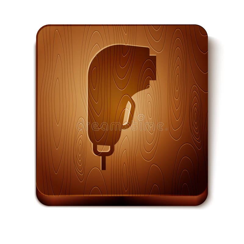 Brown Scanner Scanning Bar Code Icon Isolated on White Background ...