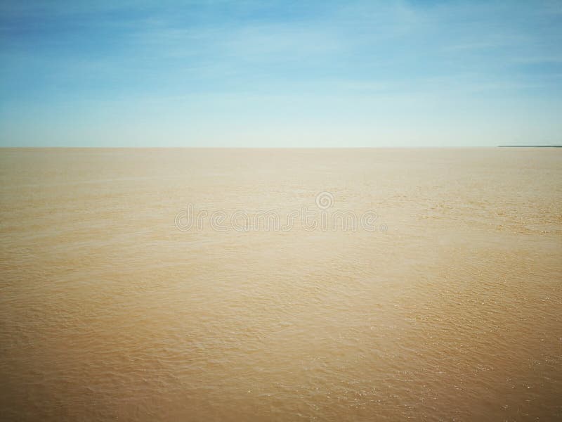 Sea stock photo. Image of view, landscape, horizon, brown - 123186694