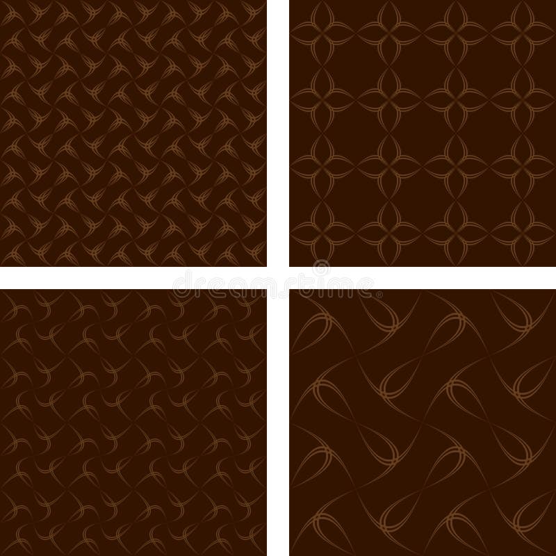 Brown Seamless Pattern Background Set Stock Vector - Illustration of ...