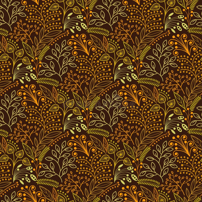 Brown seamless pattern stock vector. Illustration of pattern - 27171952