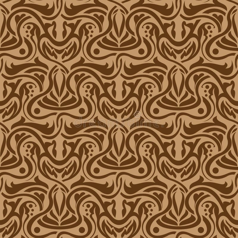 Brown seamless pattern stock vector. Illustration of repeating - 31941100