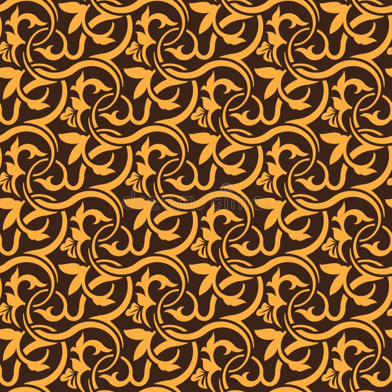 Brown seamless pattern stock vector. Illustration of wallpaper - 52872176