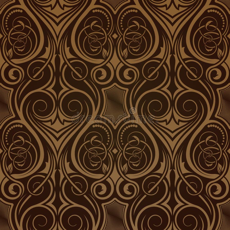 Brown Seamless Pattern Background Set Stock Vector - Illustration of ...